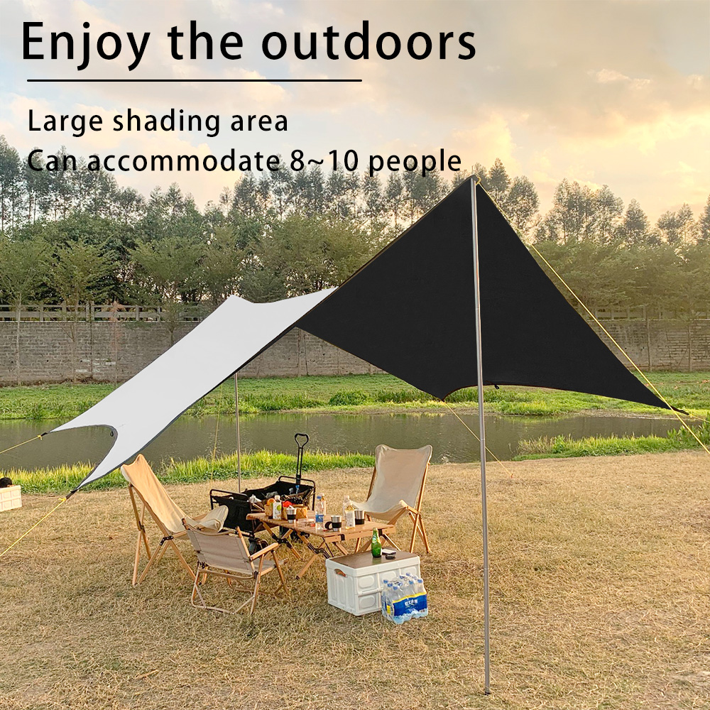 5x4.5 Black Coating Hexa Tarp Vinyl Coated Tarp - Hide Walker