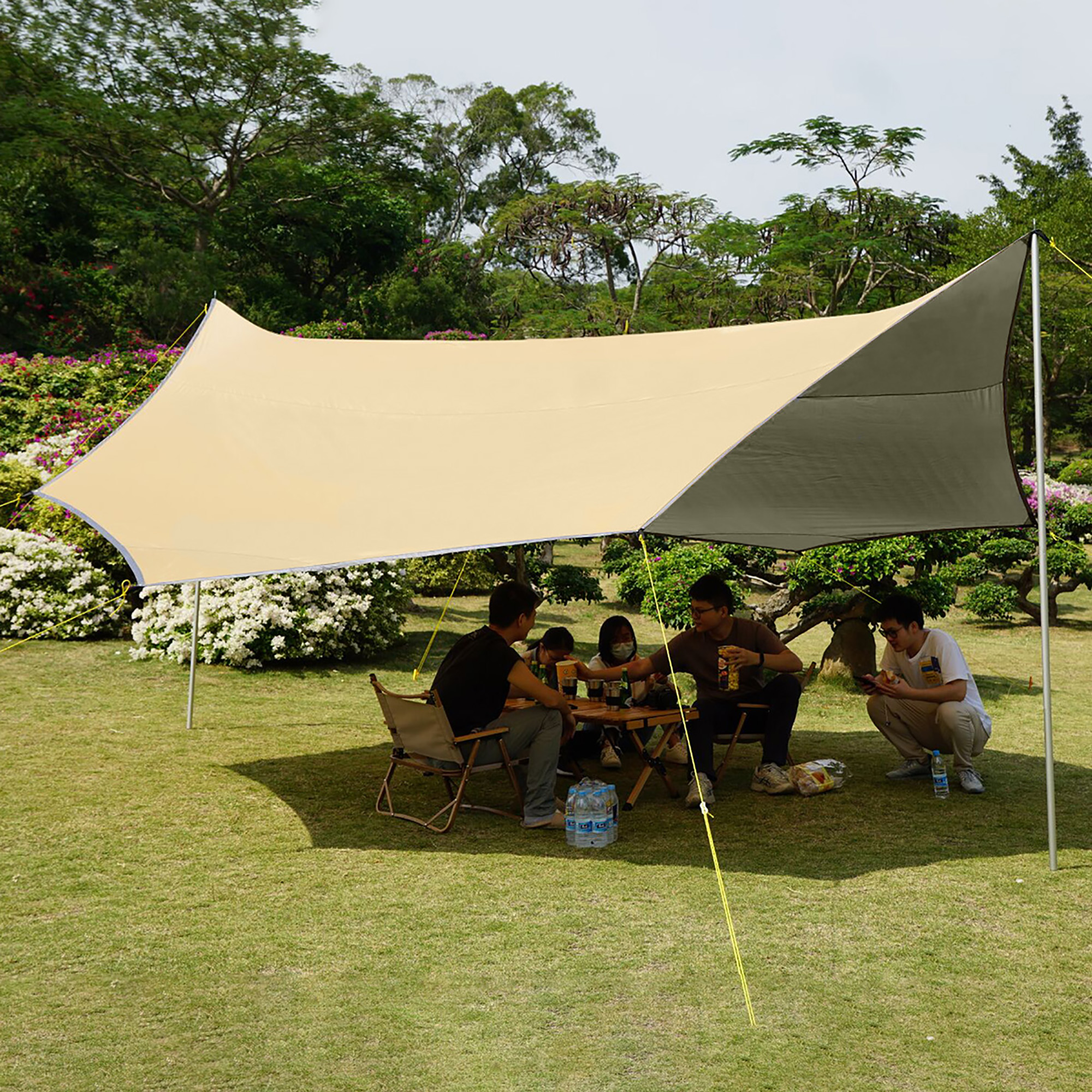 5.1m X 5.1m Large Camping Tarps - Hide Walker